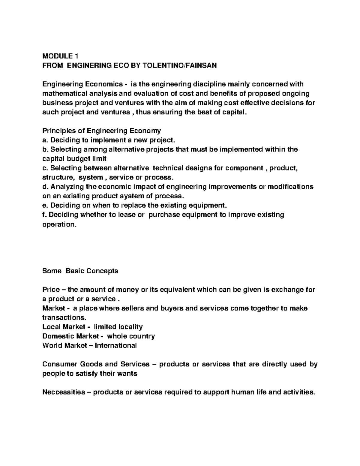 Module 1 ECO NU - hope it helps - MODULE 1 FROM ENGINERING ECO BY ...