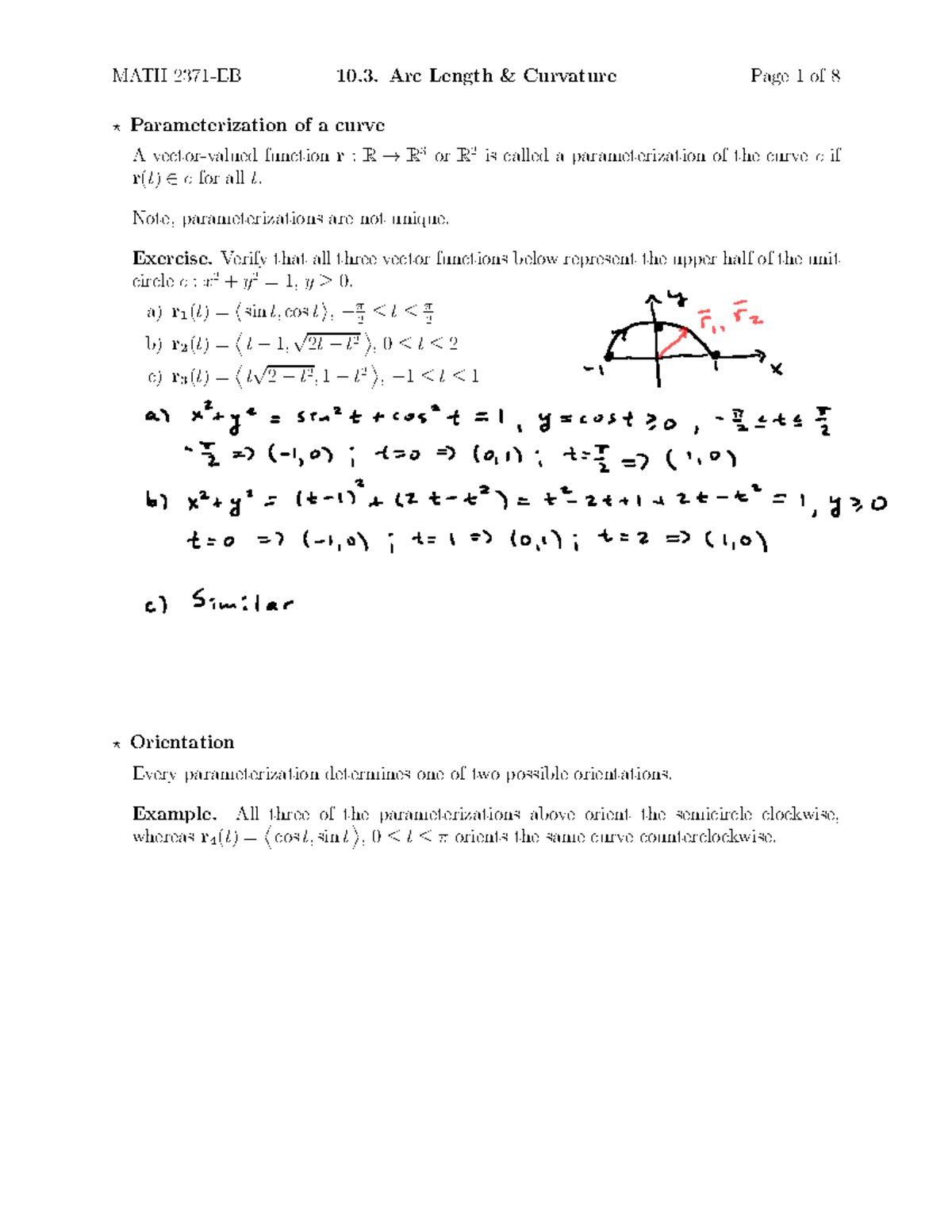 math 2321 multivar calc iii 10.3 annotated - MATH 2321 - StuDocu