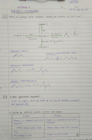 CHM258 LAB Report 3 - Alkane, Alkene and cycloalkane - CHM FUNDAMENTAL ...