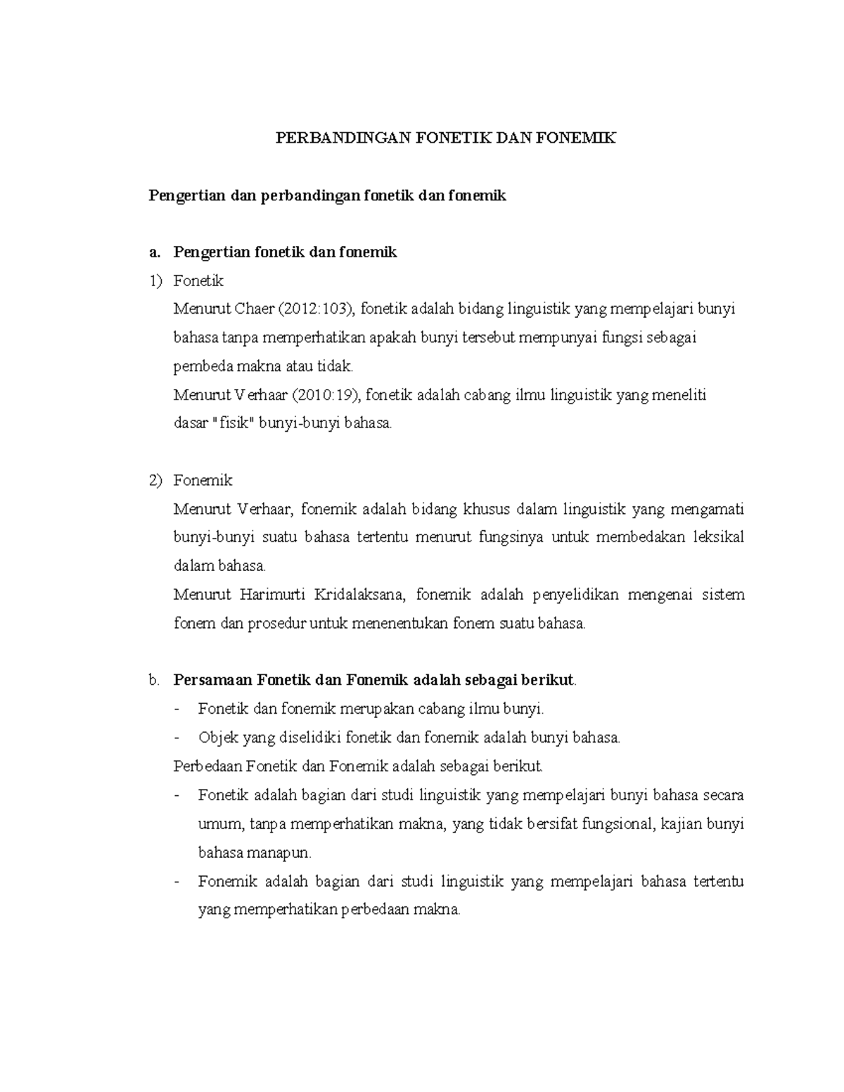 Perbandingan Fonemik dan Fonetik dalam Fonologi - PERBANDINGAN FONETIK ...