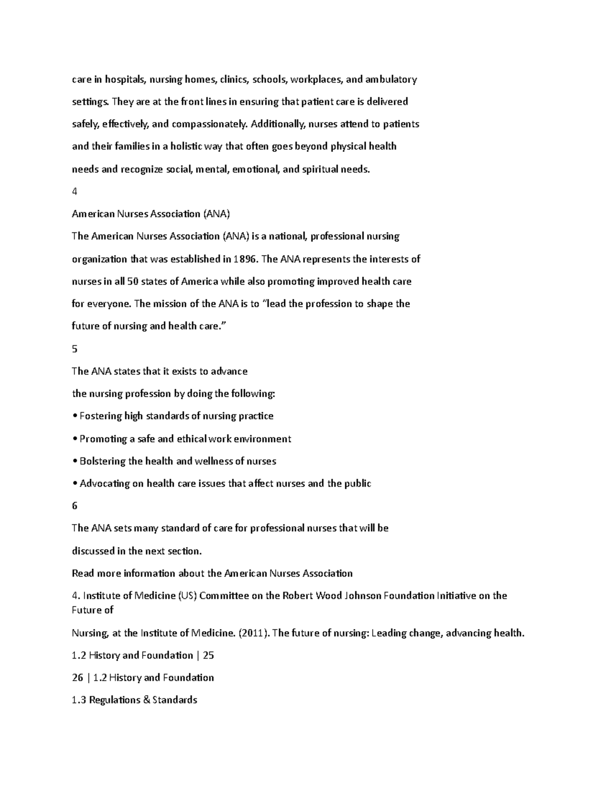 Nursing Fundamentals-2 - care in hospitals, nursing homes, clinics ...