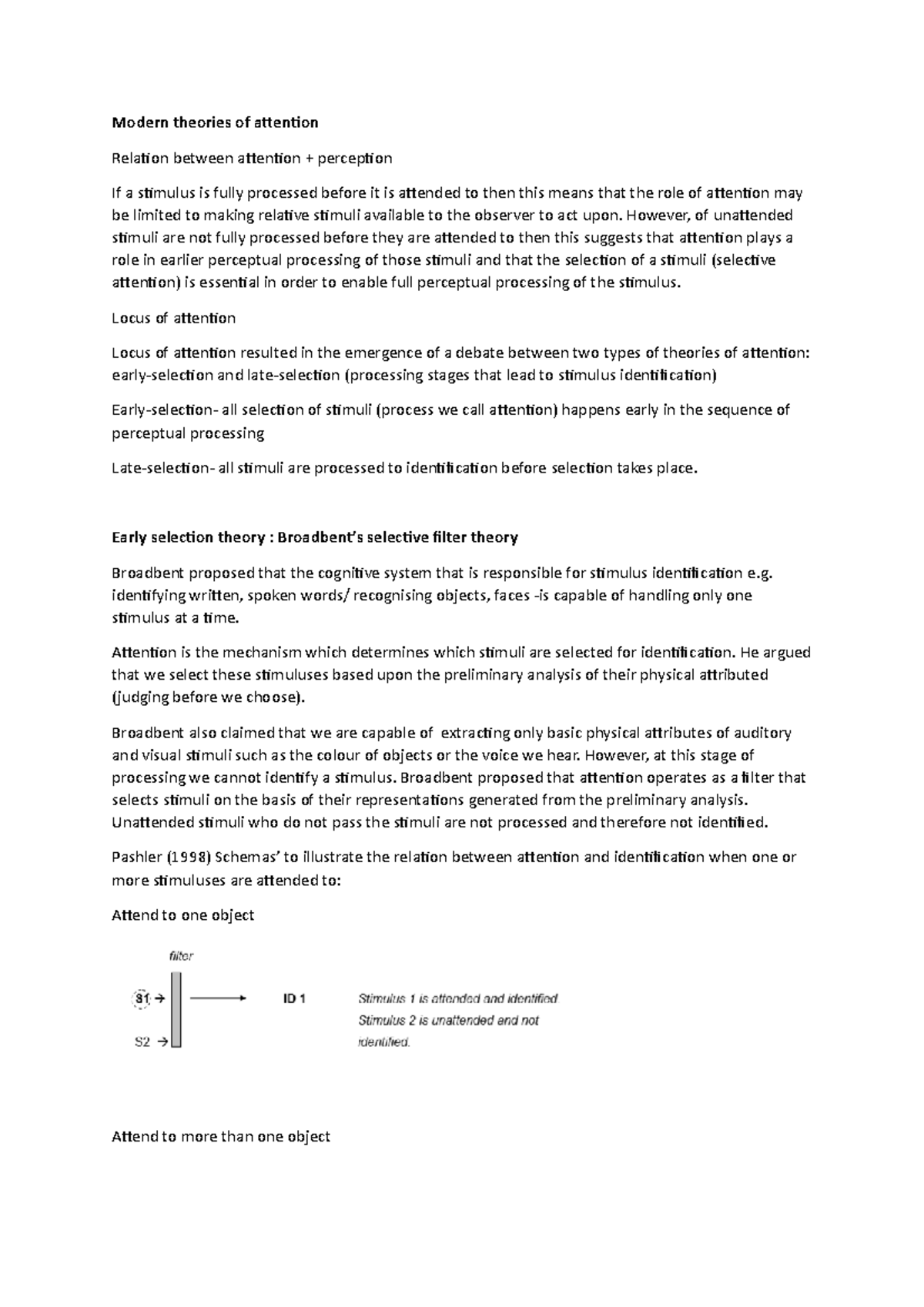 Lecture 3 - Attention and perception - Modern theories of attention ...