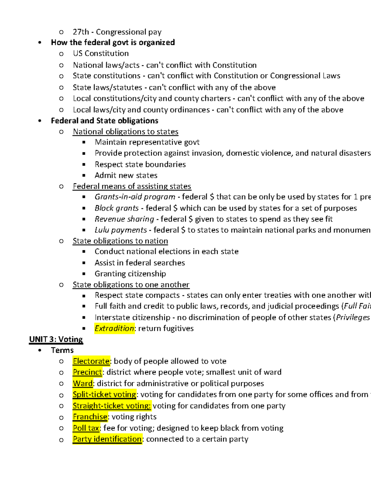 U.S GOVT-5 - govt notes - 27th - Congressional pay How the federal govt ...