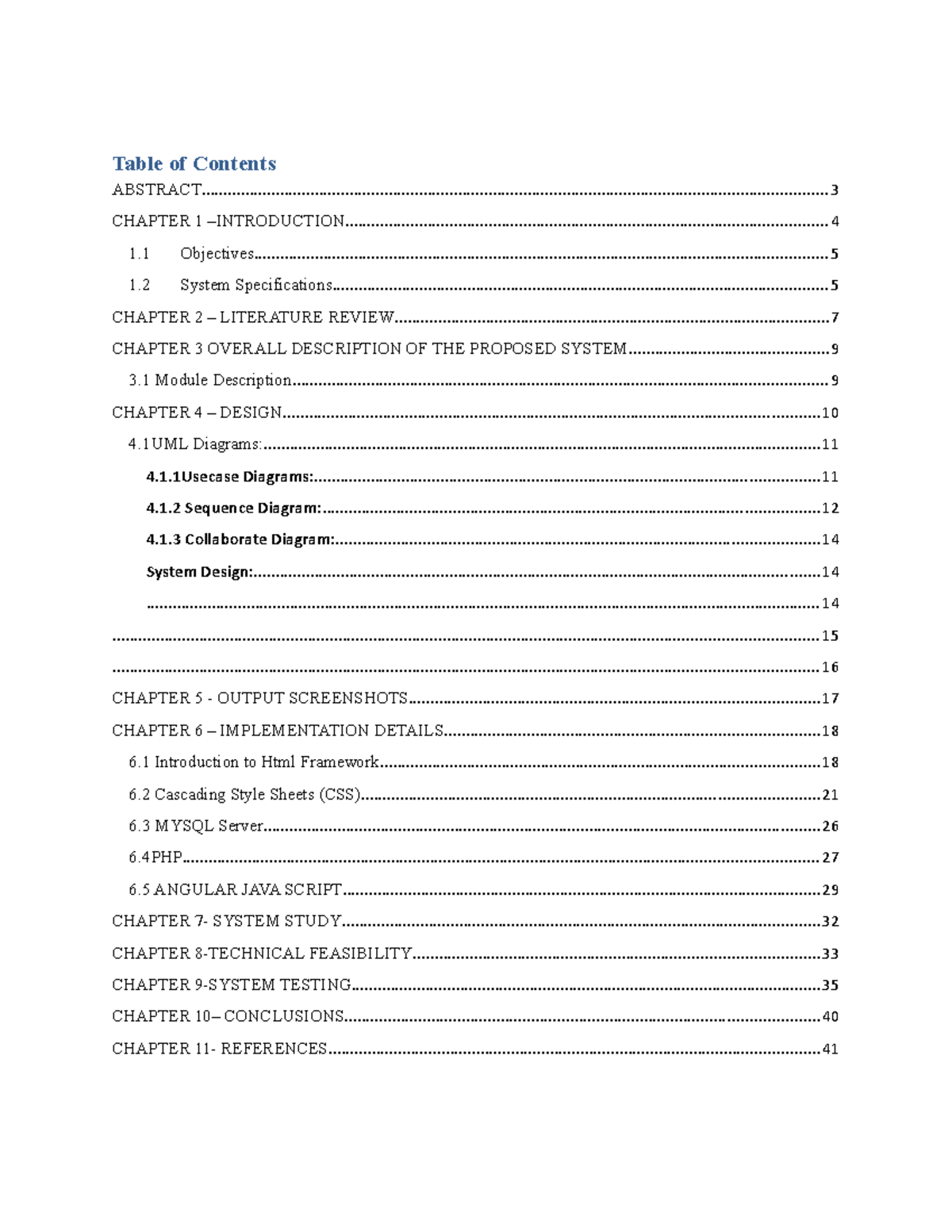 Daily Attendance system module - Table of Contents - Studocu