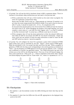 EE337 labsheet 1 - The Problem Statement for the Lab 1 assigned ...
