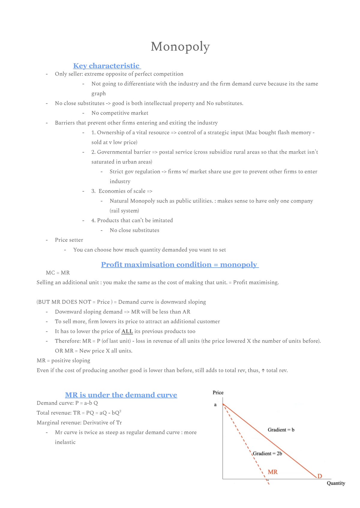 9. Market structure Monopoly - Monopoly Key characteristic Only seller ...