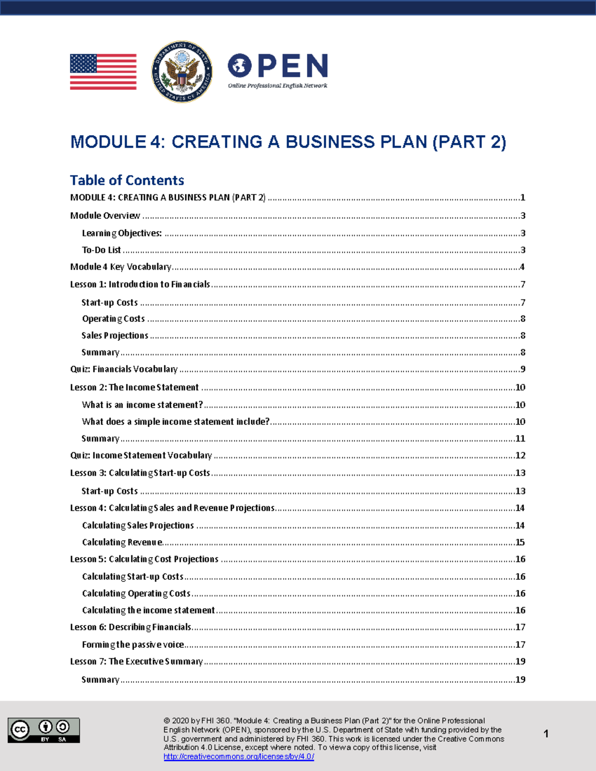 EBE Module 4 Packet - cours english - © 2020 by FHI 360. “Module 4 ...