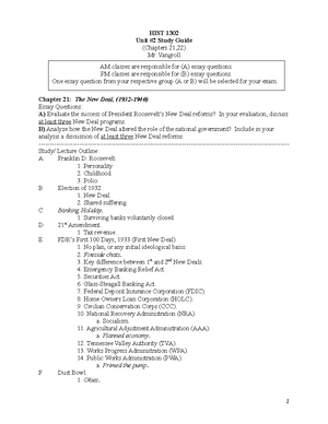 1302 Unit #1 Study Guide Foner (Chapters 19,20)(1) - HIST 1302 Unit #1 ...