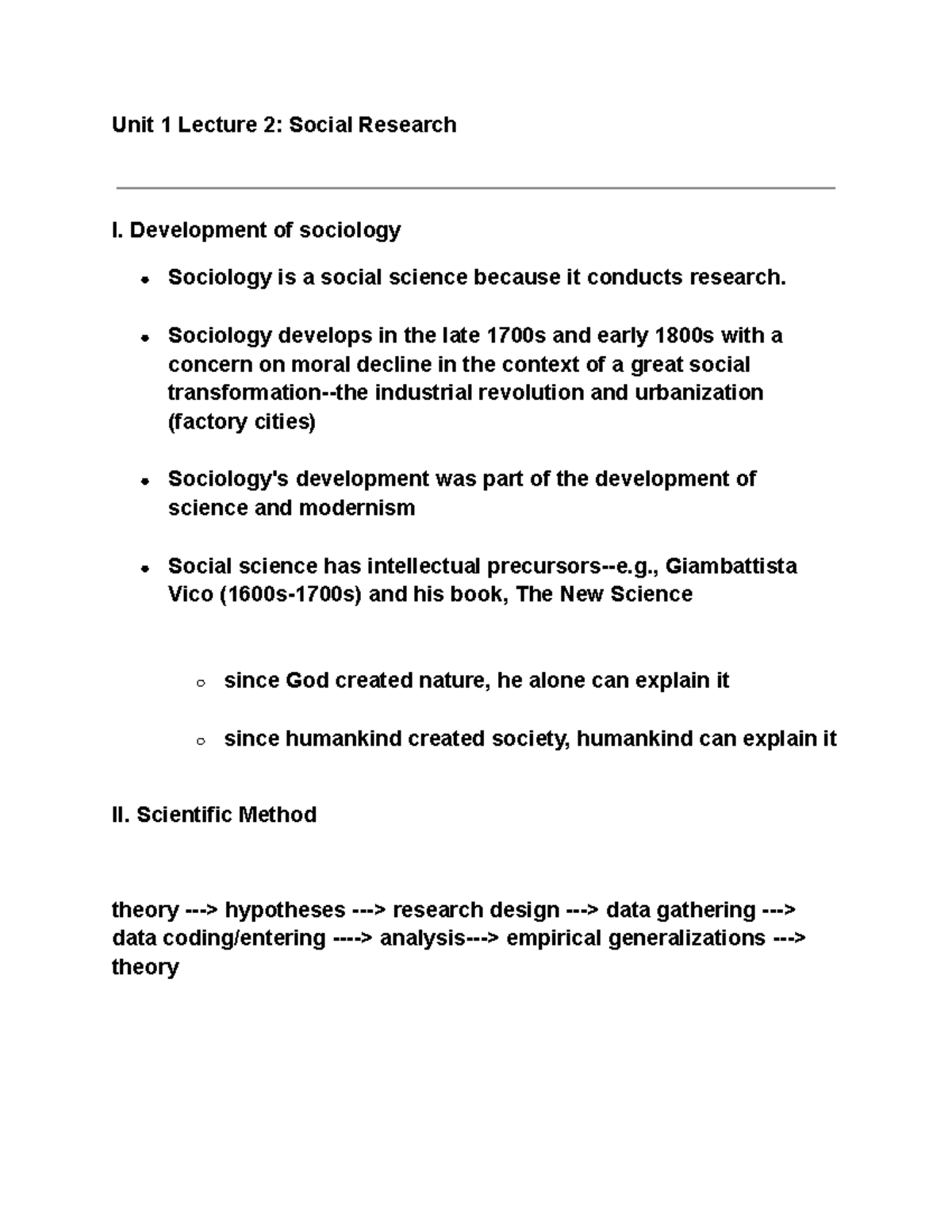 Unit 1 Lecture 2 Social Research - Unit 1 Lecture 2: Social Research I ...