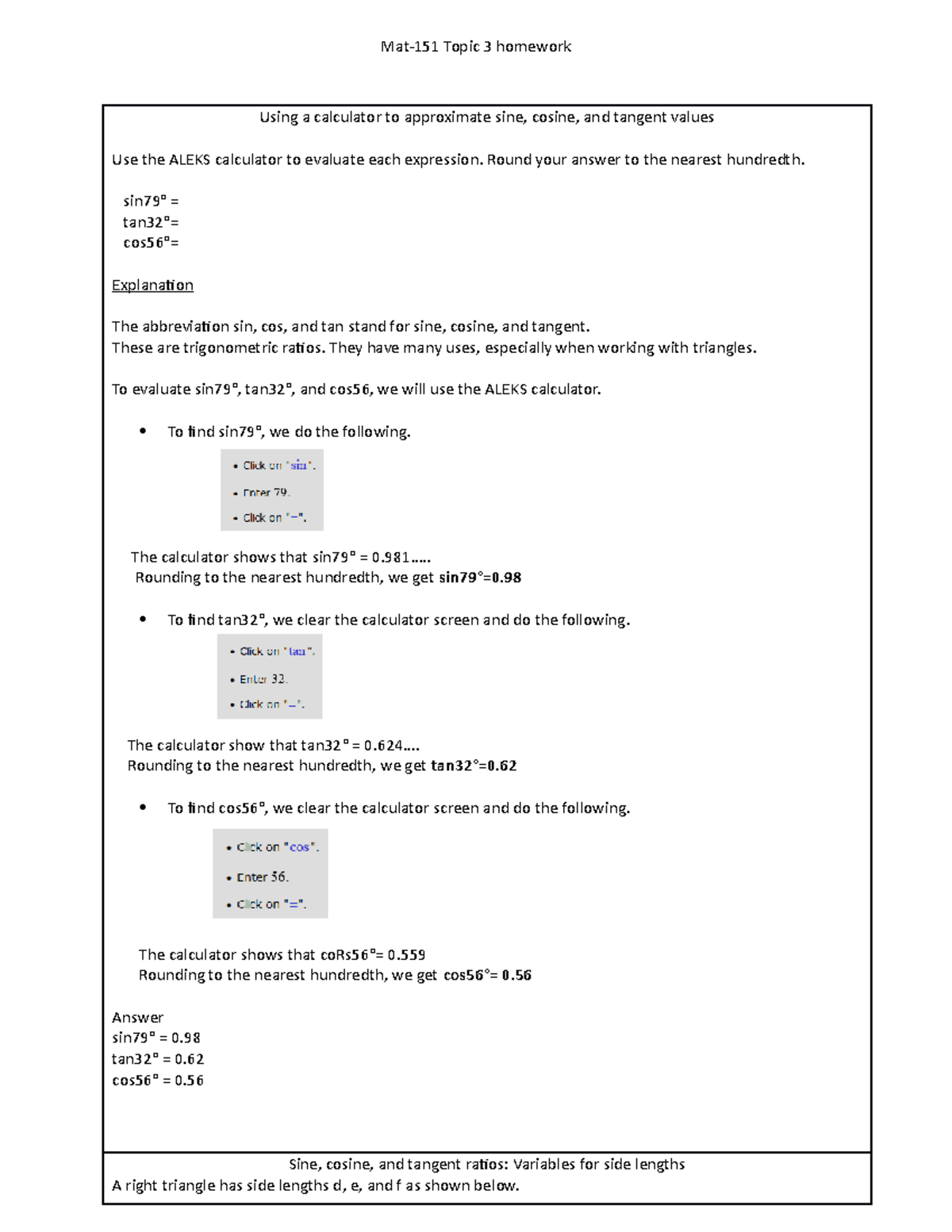 Mat-151 homework 3 - Explanation of all the problems with steps. - Mat ...