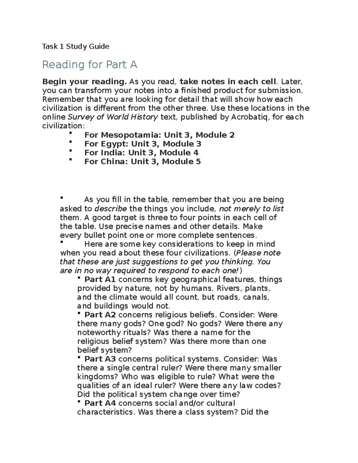 Task 1 Study Guide - How to do Task 1 - Task 1 Study Guide Reading for ...