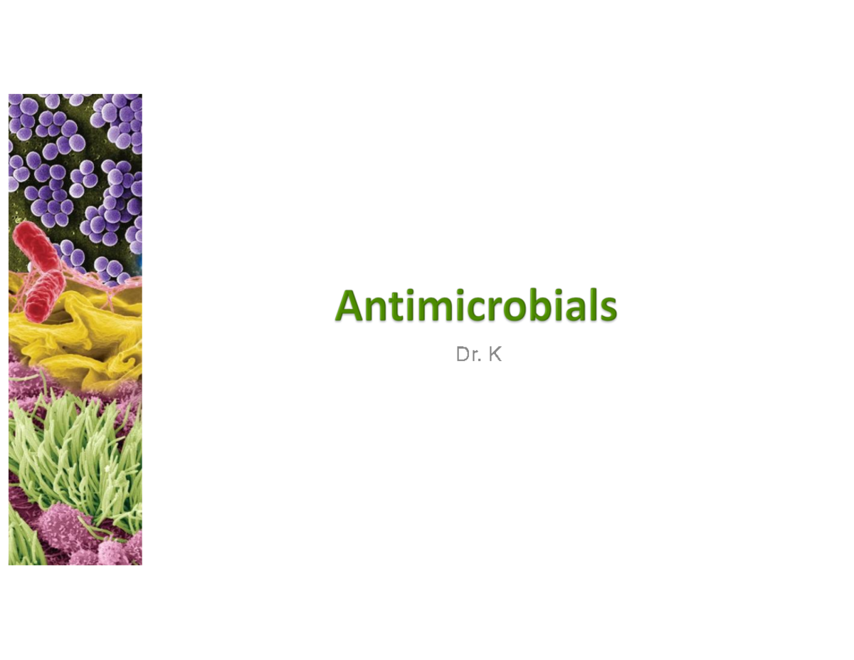 14- Antibiotics 24n - PDF Form of Lecture Notes for Exam 2 - ####### Dr ...