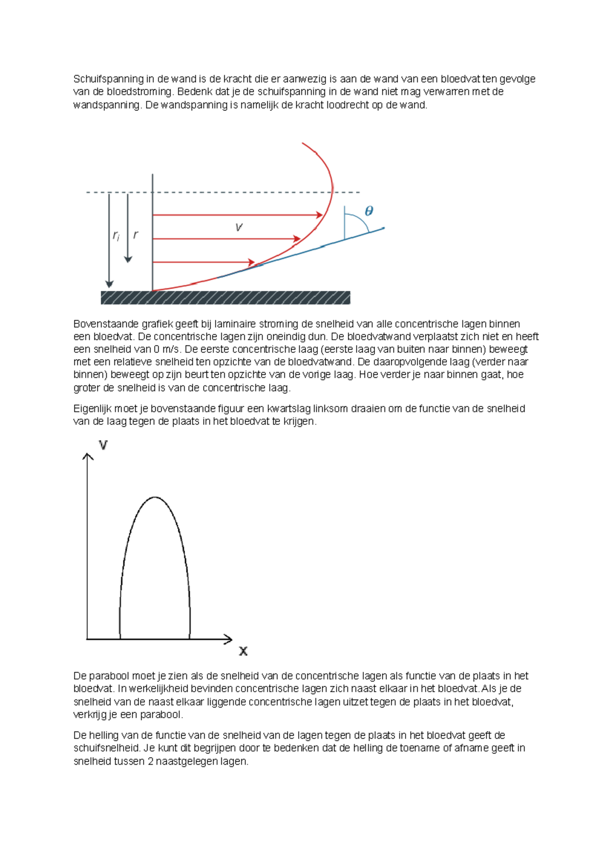 Documentje schuifspanning - Schuifspanning in de wand is de kracht die ...