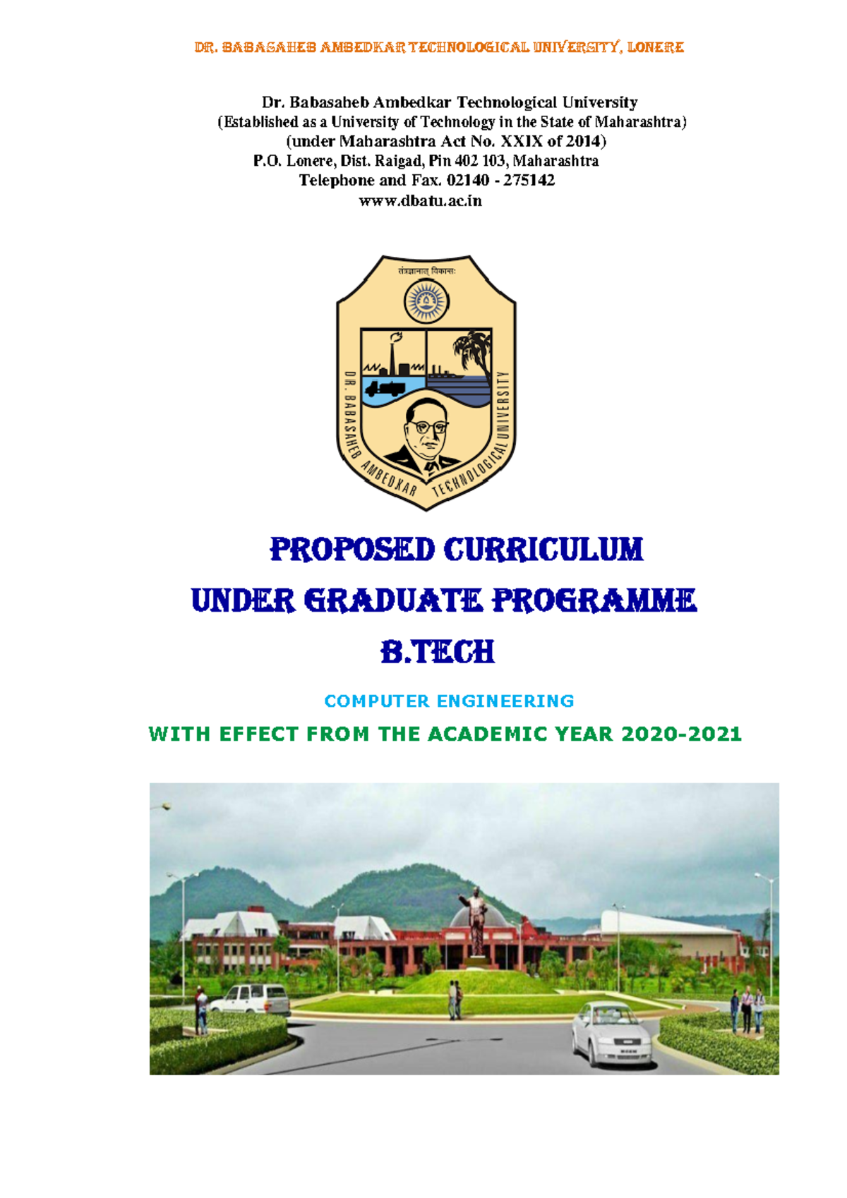 Revised Computer Engg Syllabus wef 2021 - Dr. Babasaheb Ambedkar ...