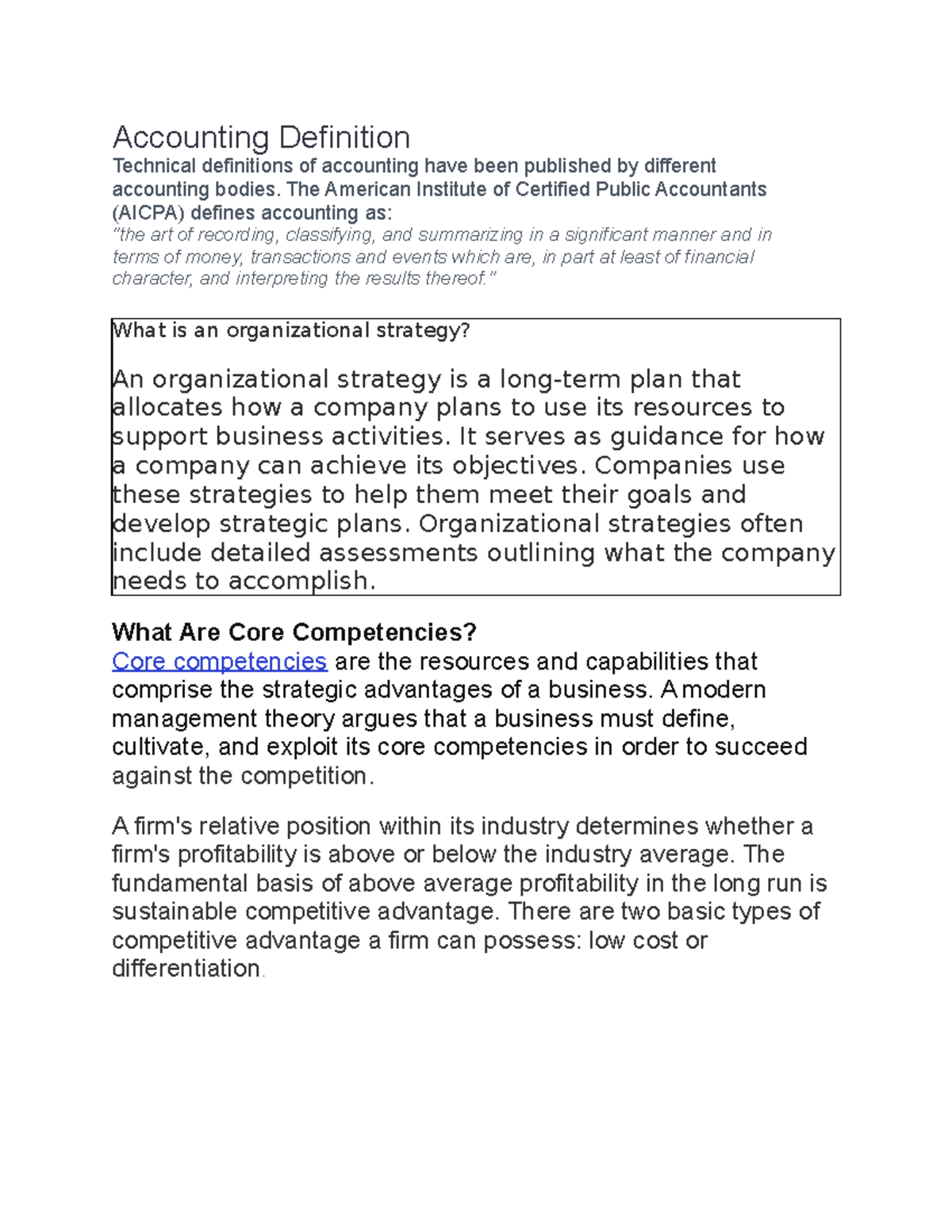Accounting Definition - Accounting Definition Technical definitions of ...