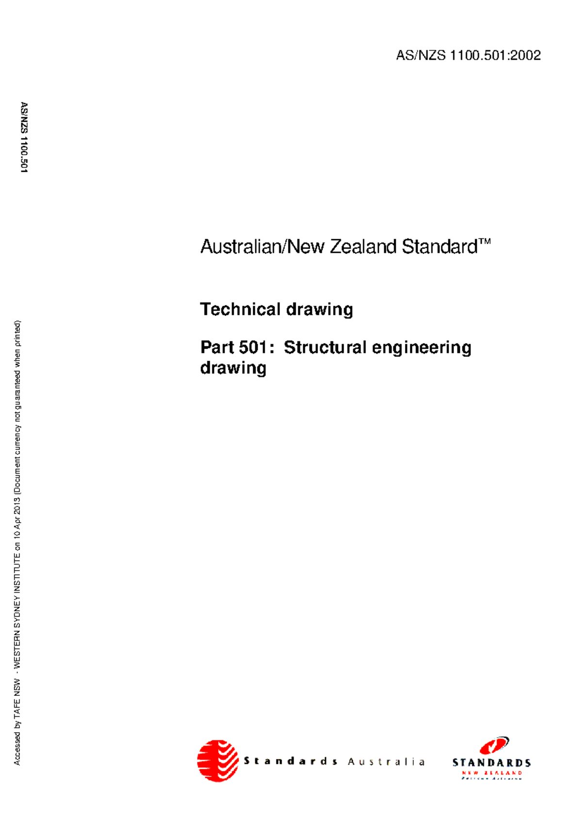 1100.501 Technical Drawing - Australian/New Zealand Standard™ Technical ...