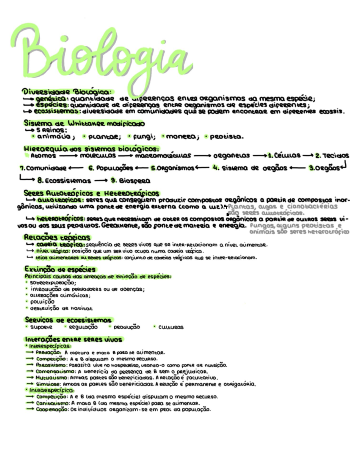 Resumos biologia 10 ano - Biologia e geologia 10 ano - Studocu