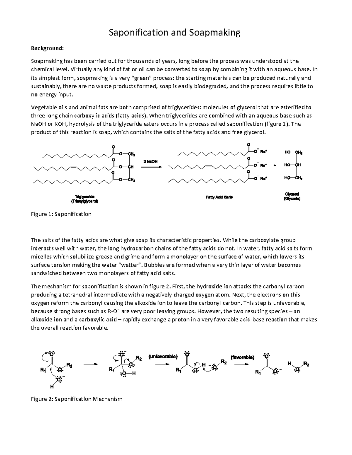 Saponification With Naoh