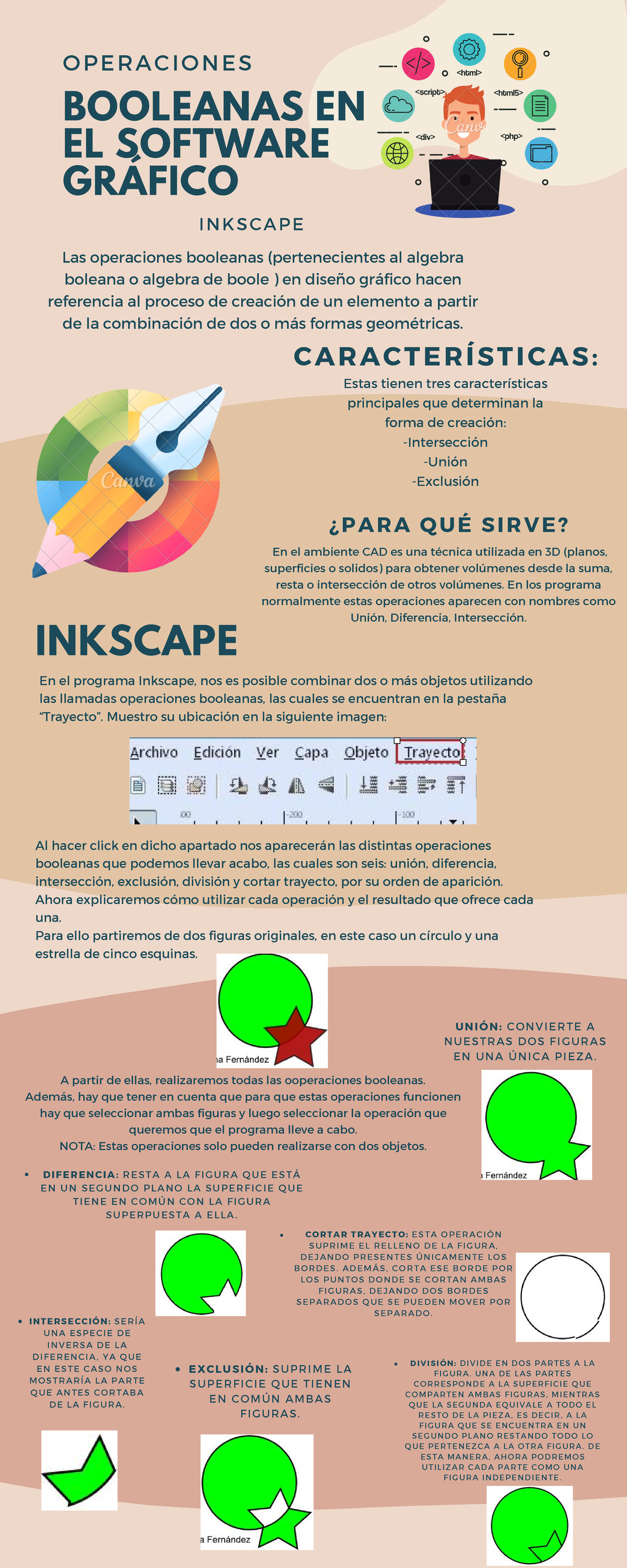 Operaciones booleanas software - En el programa Inkscape, nos es ...