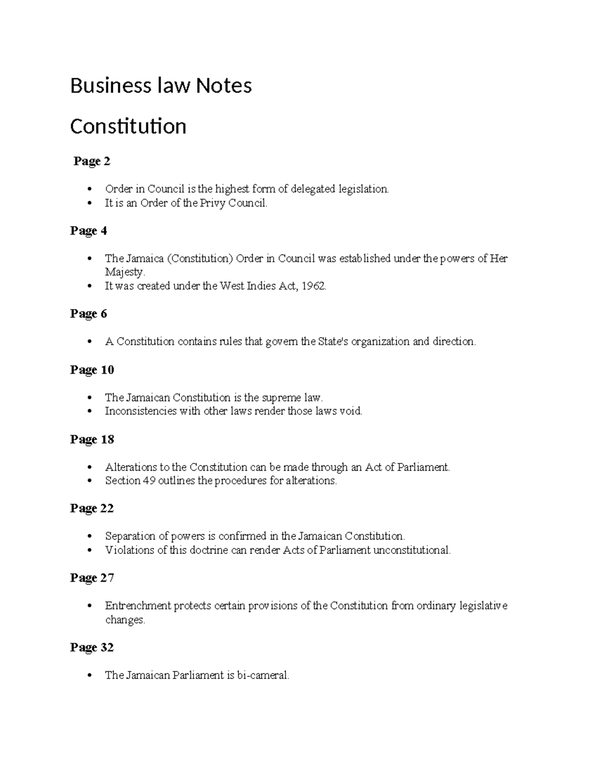 Business law Notes - Summary of chapters - Business law Notes ...