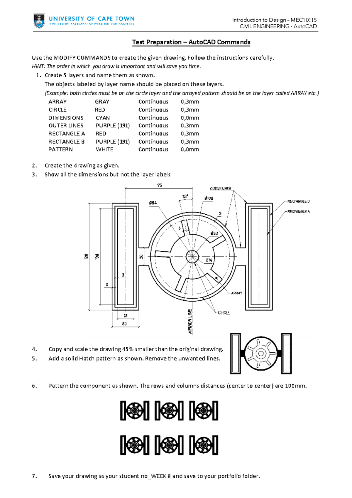 WEEK 8 - TEST Preparation - Introduction to Design – MEC10 11 S CIVIL ...