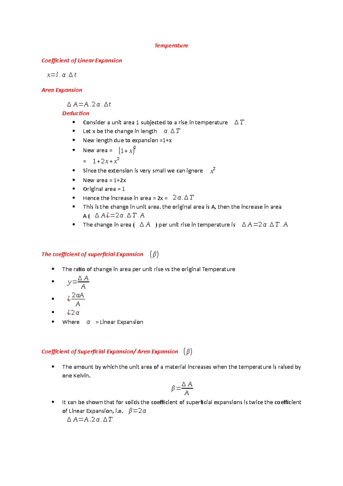 Formula; complete list of all formulas relevant for Thermofluid 1 ...