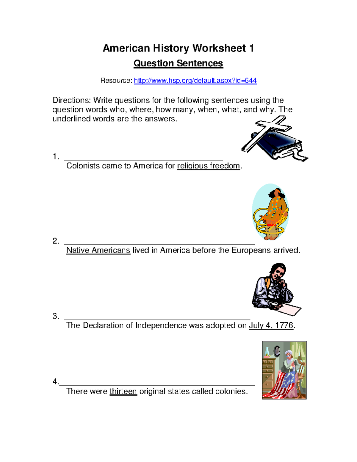 Worksheets-american-history picture placement memory practice ...