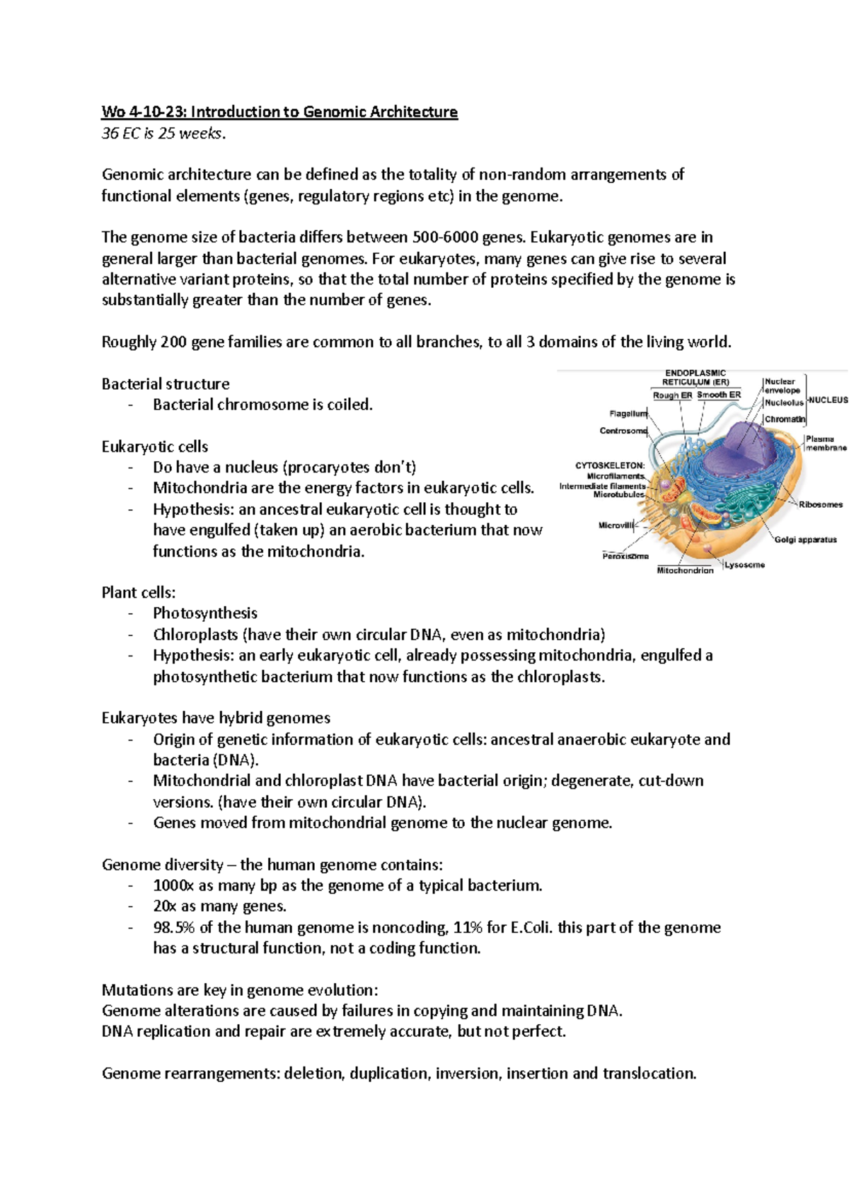 Genomic Architecture College Wo 4 10 23 Introduction To Genomic Architecture 36 Ec Is 25