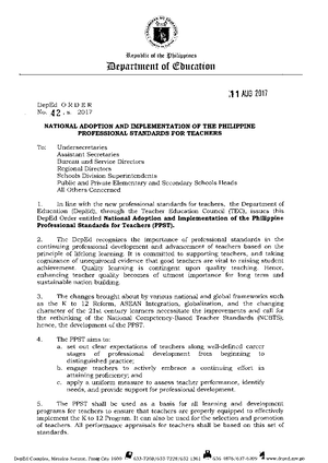 DO s2019 021 - deped order - Studocu