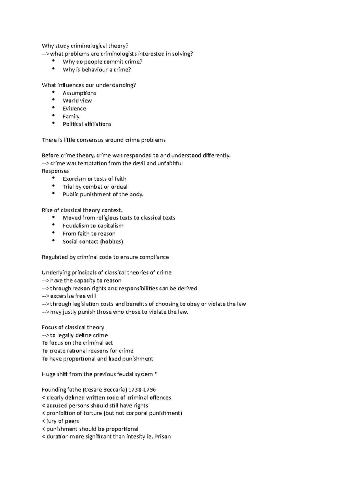 Why study criminological theory week 2 jsb272 - Why study ...