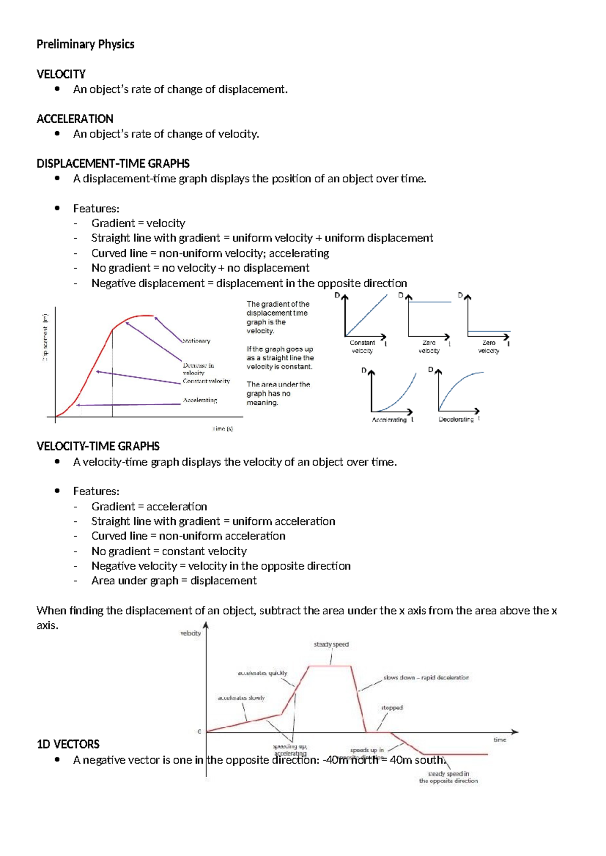 LA2z preliminary physics exam 2 - Preliminary Physics VELOCITY An object’s rate of change of ...