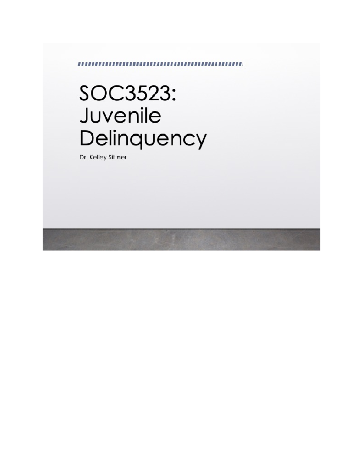 Chapter 1 - Soc3523 - OK State - Studocu