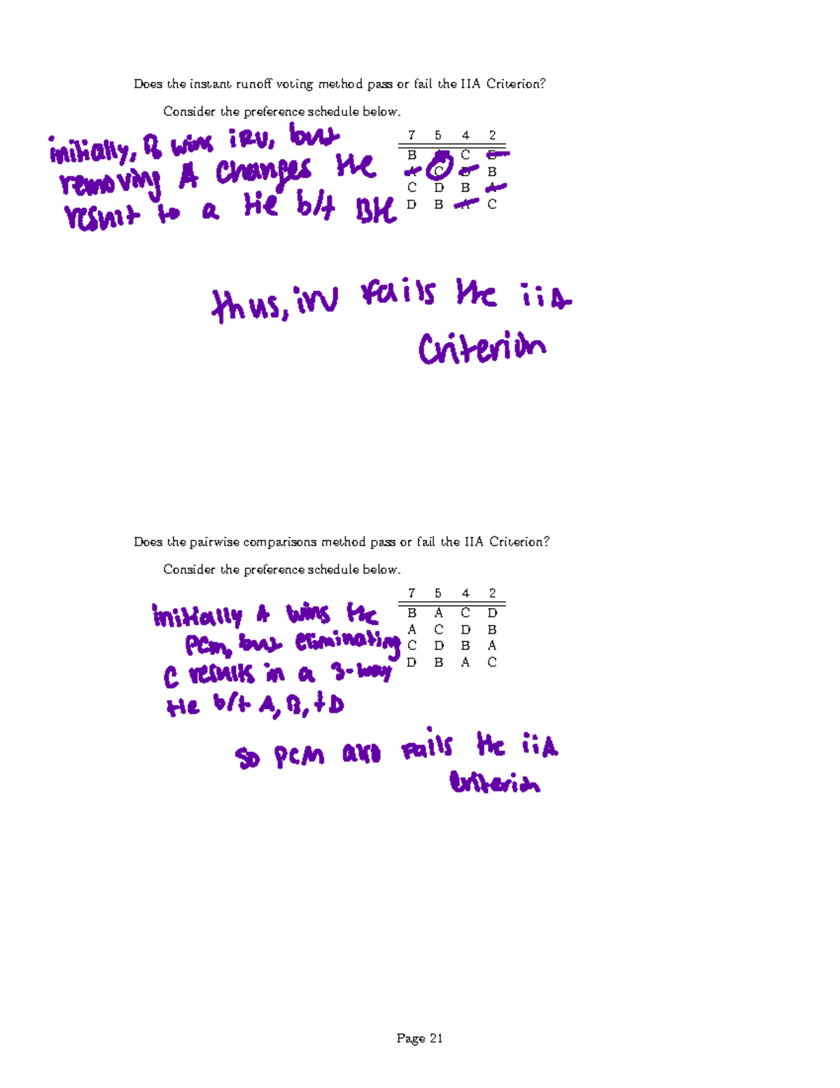 Voting theory 21 - Does the instant runoff voting method pass or fail ...