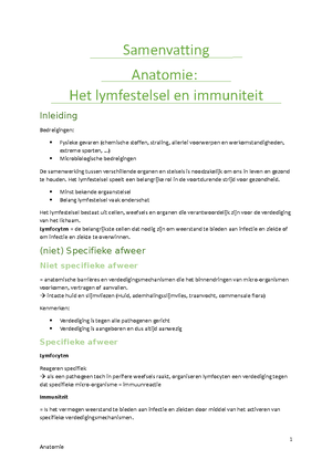 Het urinaire stelsel samenvatting - ANATOMIE: UITSCHEIDING 1. HET ...