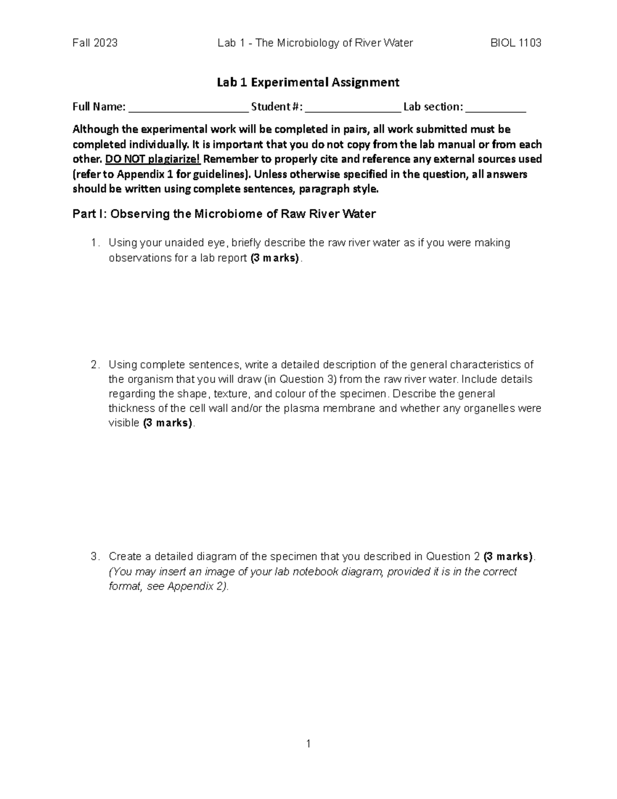 Lab 1 Assignment Template - Lab 1 Experimental Assignment Full Name ...
