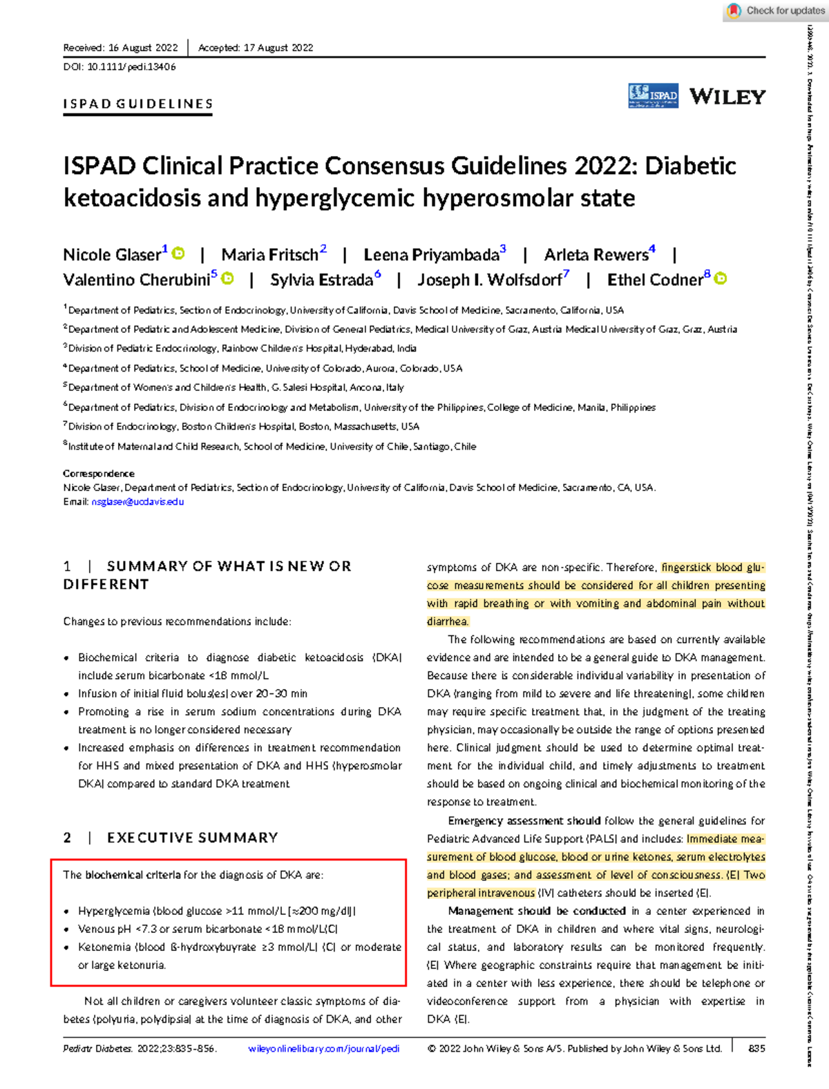 DKA HHS - I S P A D G U I D E L I N E S ISPAD Clinical Practice ...