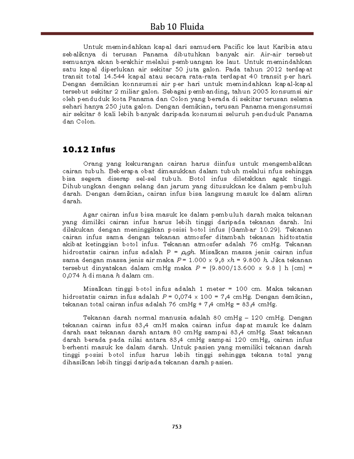 Diktat Fisika Dasar I 256 - Bab 10 Fluida 753 Untuk memindahkan kapal dari samudera Pacific ke ...