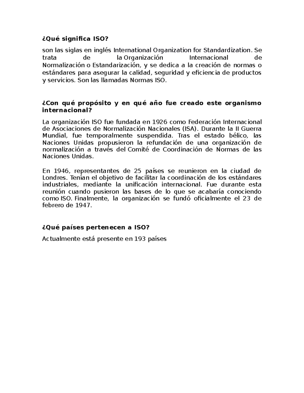 ISO - sistema - ¿Qué significa ISO? son las siglas en inglés ...