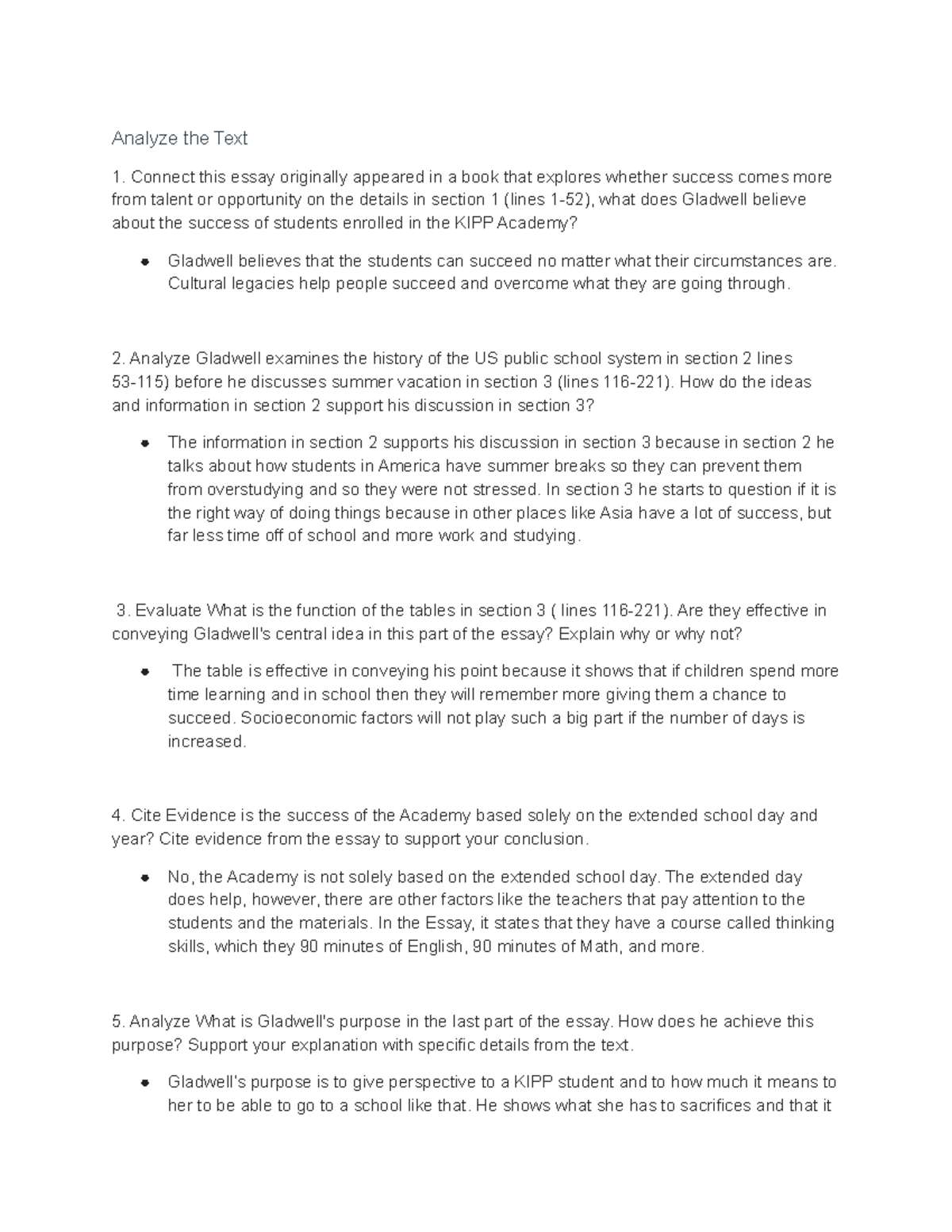 After Reading Marita's Bargain Assignment - Analyze the Text Connect ...