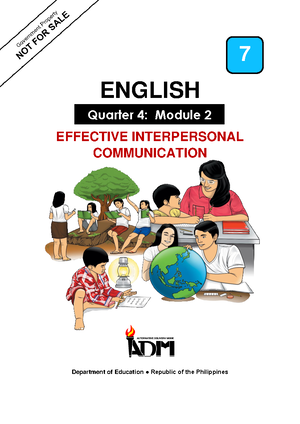 English 7 Q4 Module 1 - 1 ENGLISH Department of Education Republic of ...
