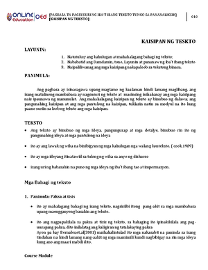 filipino and nstp - Each document or piece of document will have to be ...