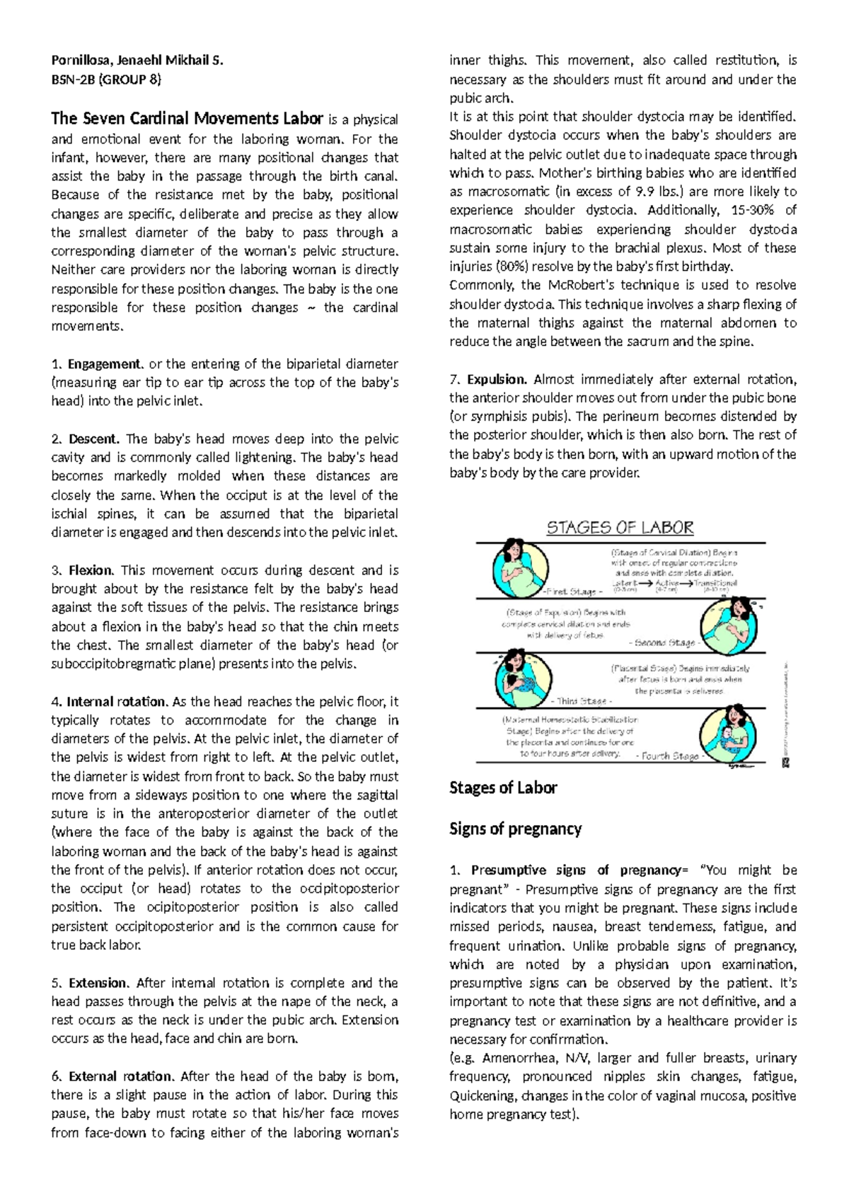 Maternal Reviewer ( Battery EXAM) - Pornillosa, Jenaehl Mikhail S. BSN ...