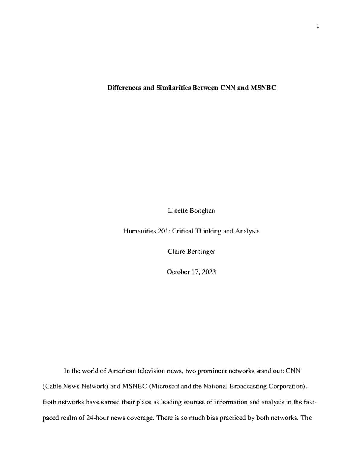 CNN VS Msnbc - Differences and Similarities Between CNN and MSNBC ...