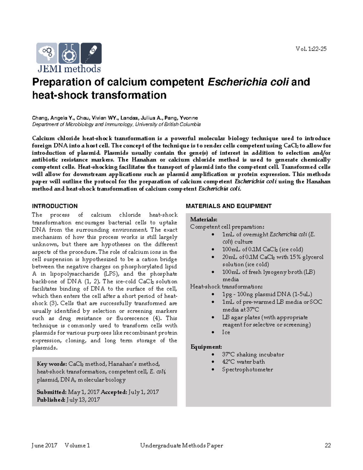 Calcium competent cells - Warning: TT: undefined function: 32 Preparation of calcium competent ...