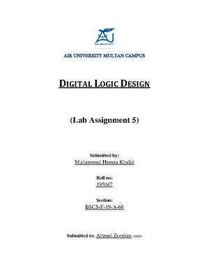 DLD LAB 1 - Lab manual - Introduction to Lab equipment such as Trainer ...