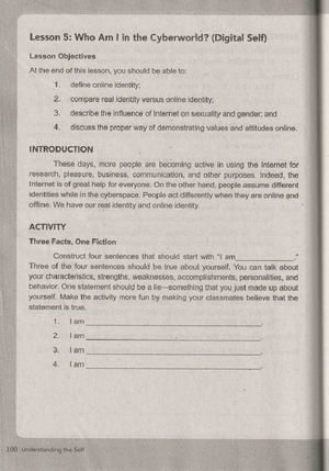 Chapter 3 Lesson 1 Understanding the Self - Studocu