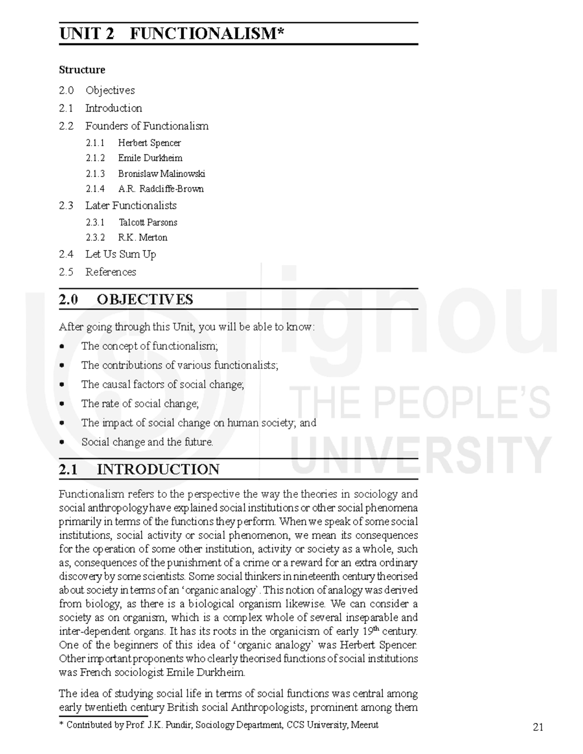 Unit-2 - essay of chapter 2 functionalism - Evolutionary Perspective UNIT 2 FUNCTIONALISM ...