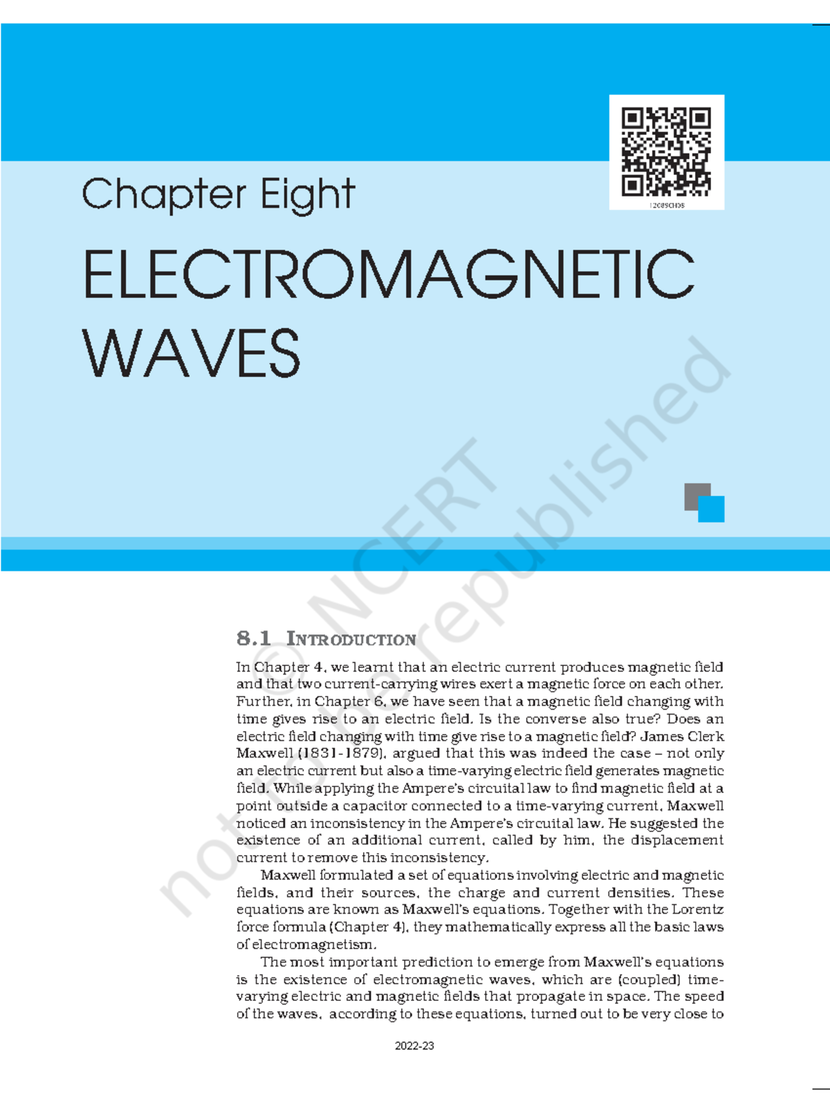 Electromagnetic Waves - Chapter Eight ELECTROMAGNETIC WAVES 8 ...