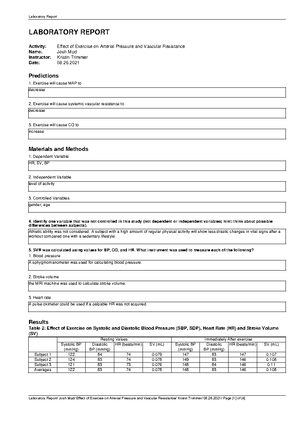 Hem and Hbg Concentration and Blood Typing - LABORATORY REPORT Activity ...