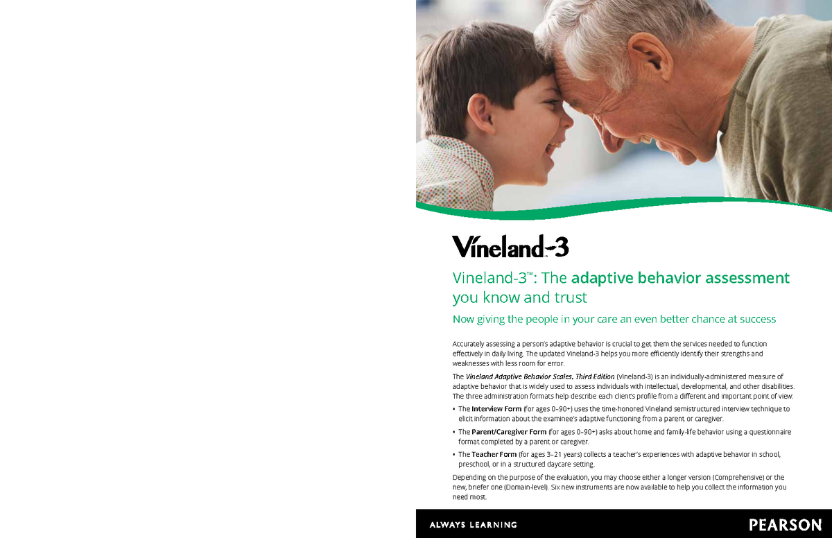 Vineland-3-Flyer - vINELAN 3 FLYER - Accurately assessing a person’s ...